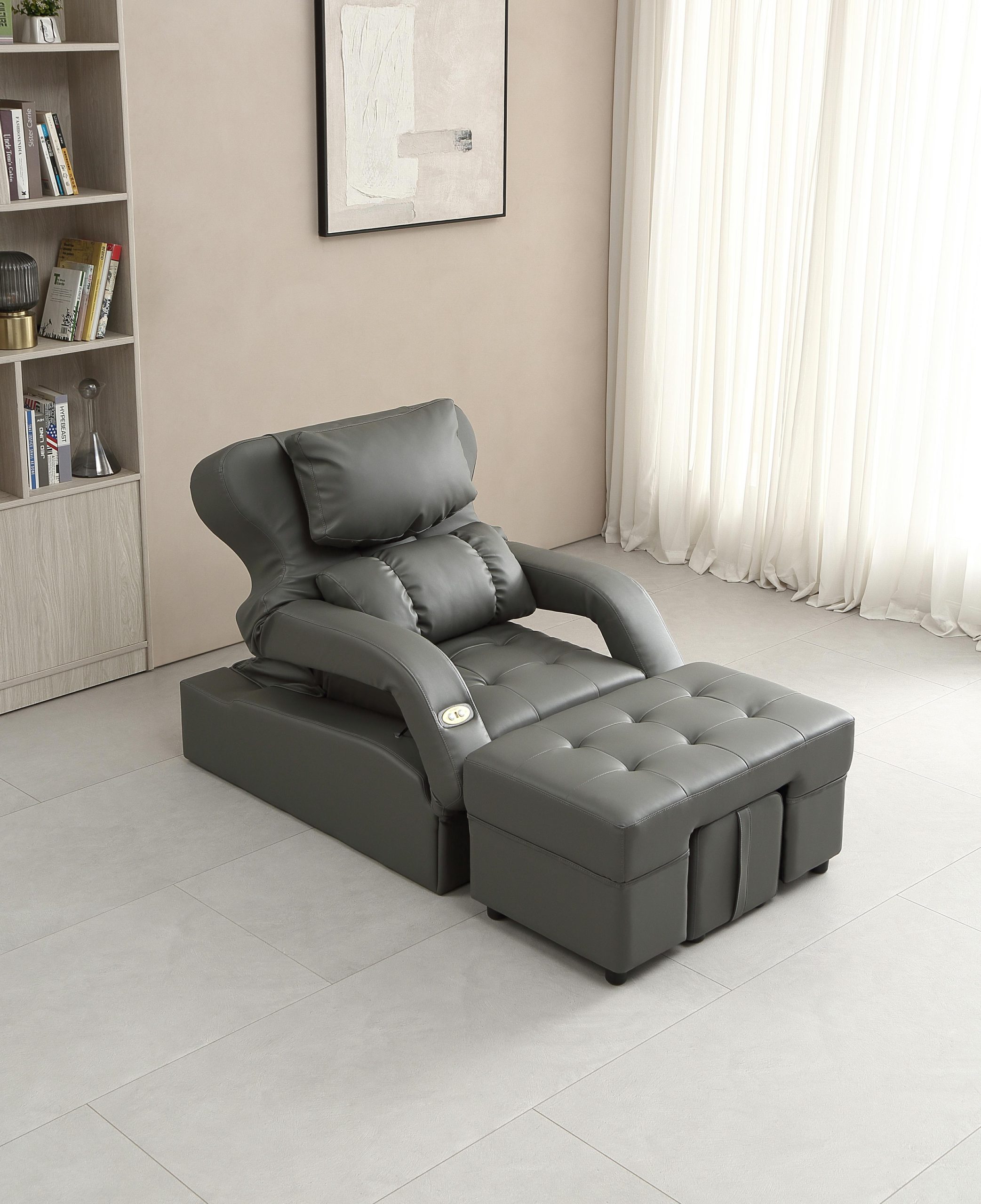 Electric Massage Foot Sofa[1007]-Gray – NewYork Beauty Equipment Supply