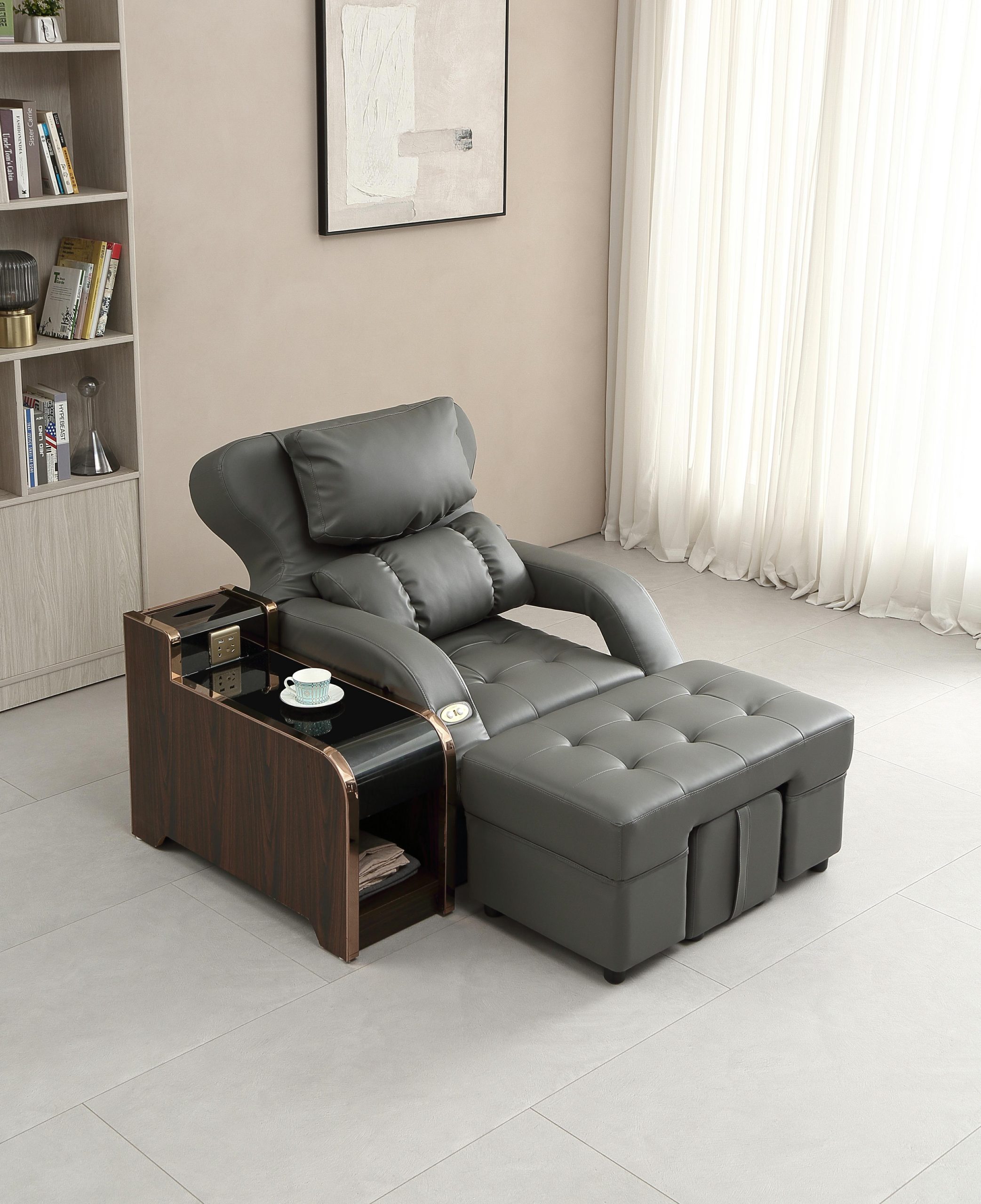 Electric Massage Foot Sofa[1007]-Gray – NewYork Beauty Equipment Supply